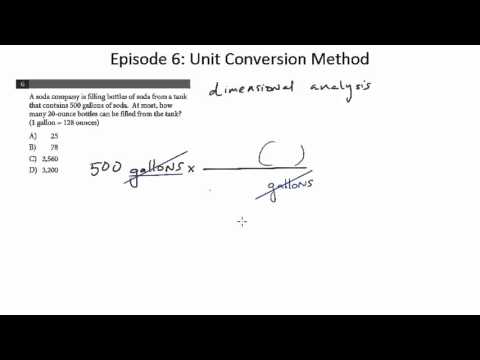 Episode 6: Unit Conversion Method, New PSAT Math (Calculator) - YouTube