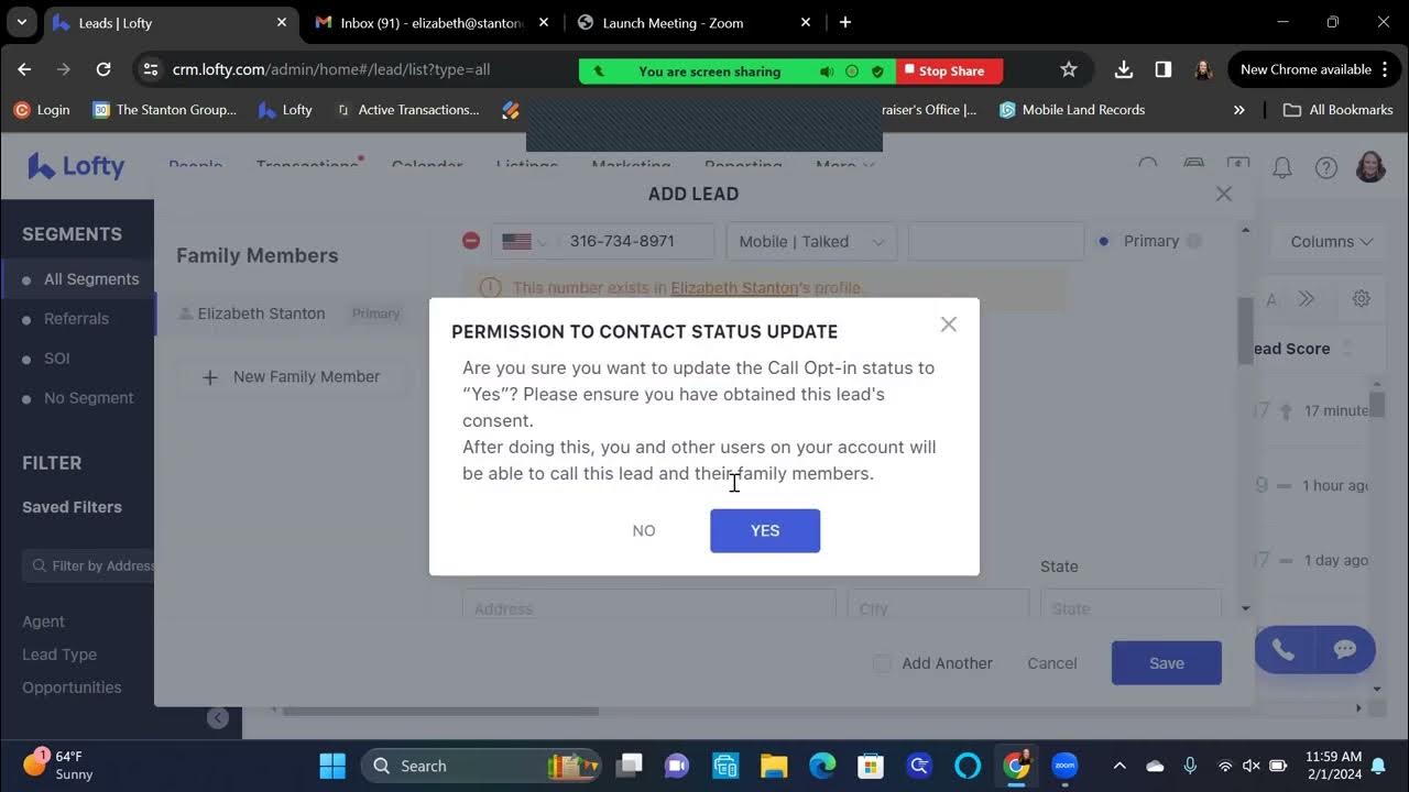 How to add a contact to Lofty CRM - YouTube
