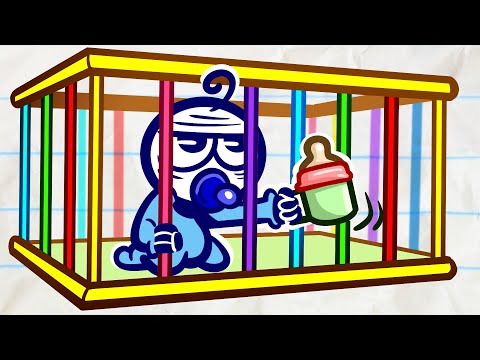 Pencilmate & Pencilmiss 💥 CRASHS AND GAGS 💥 FUNNY COMPILATION 💢 Cartoons 2020