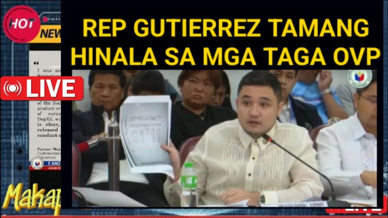 HOUSE OF REPRESENTATIVES GUTIERREZ REPORT ON VP SARAH / RAFFY TULFO ...
