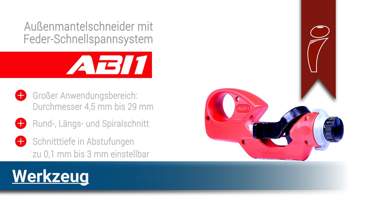ABI1 – Universal Außenmantelschneider von Intercable - YouTube