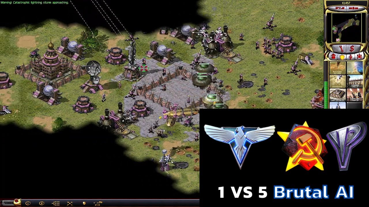 Red Alert 2 Yuri's Revenge I 1 Yuri vs 5 Brutal AI - YouTube