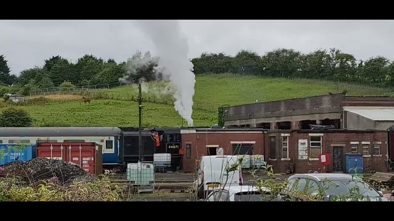 Steaming at Carnforth 44871 - YouTube