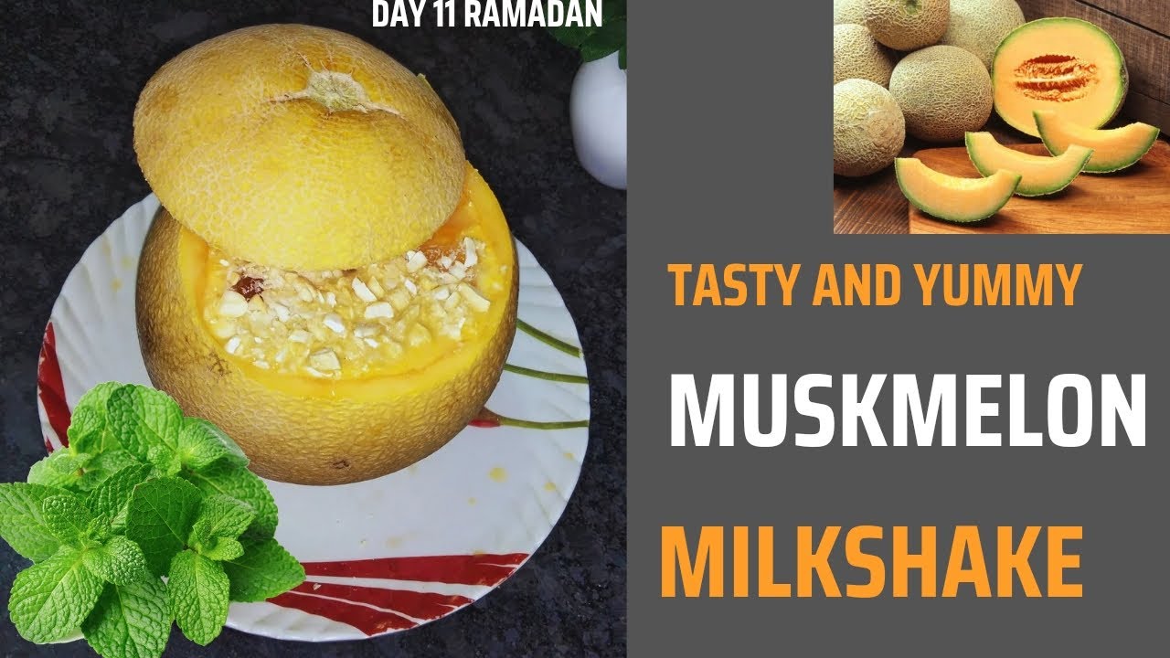 Muskmelon milkshake | కర్బుజ మిల్క్ షేక్ | How to make Tasty 😋 milk ...
