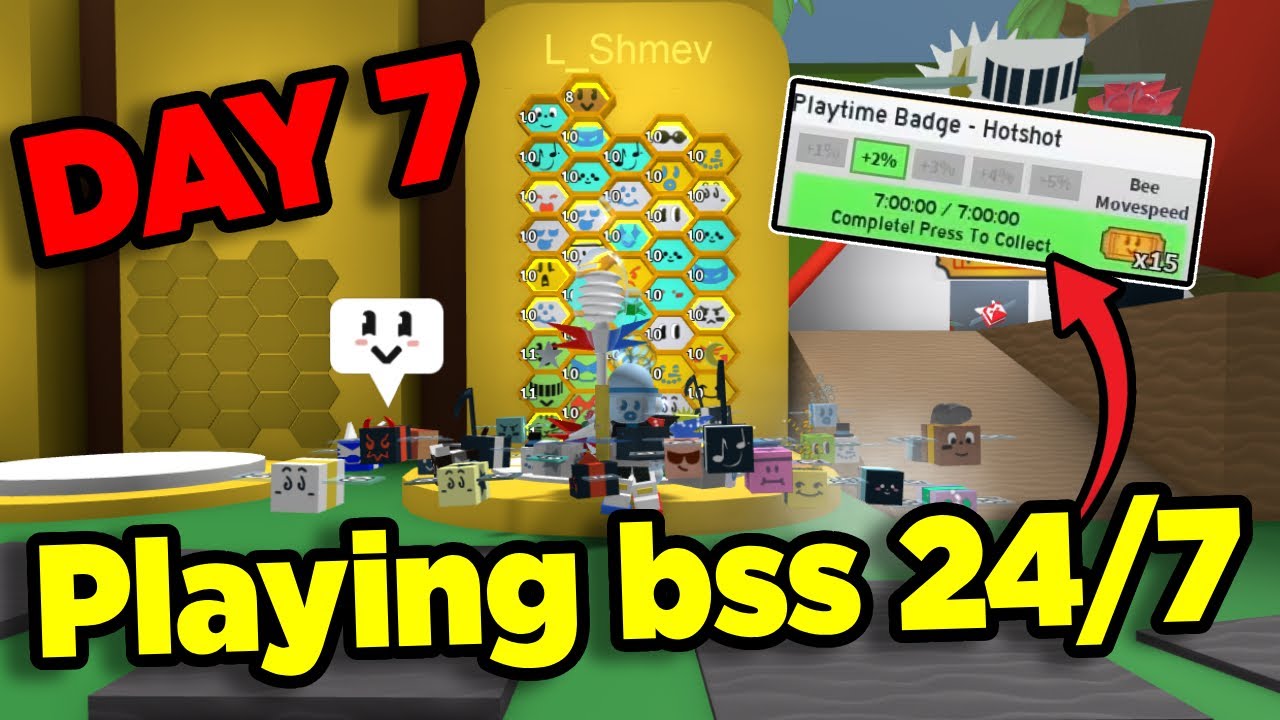 I played Bee Swarm Simulator for 7 days Straight | My progress so far ...