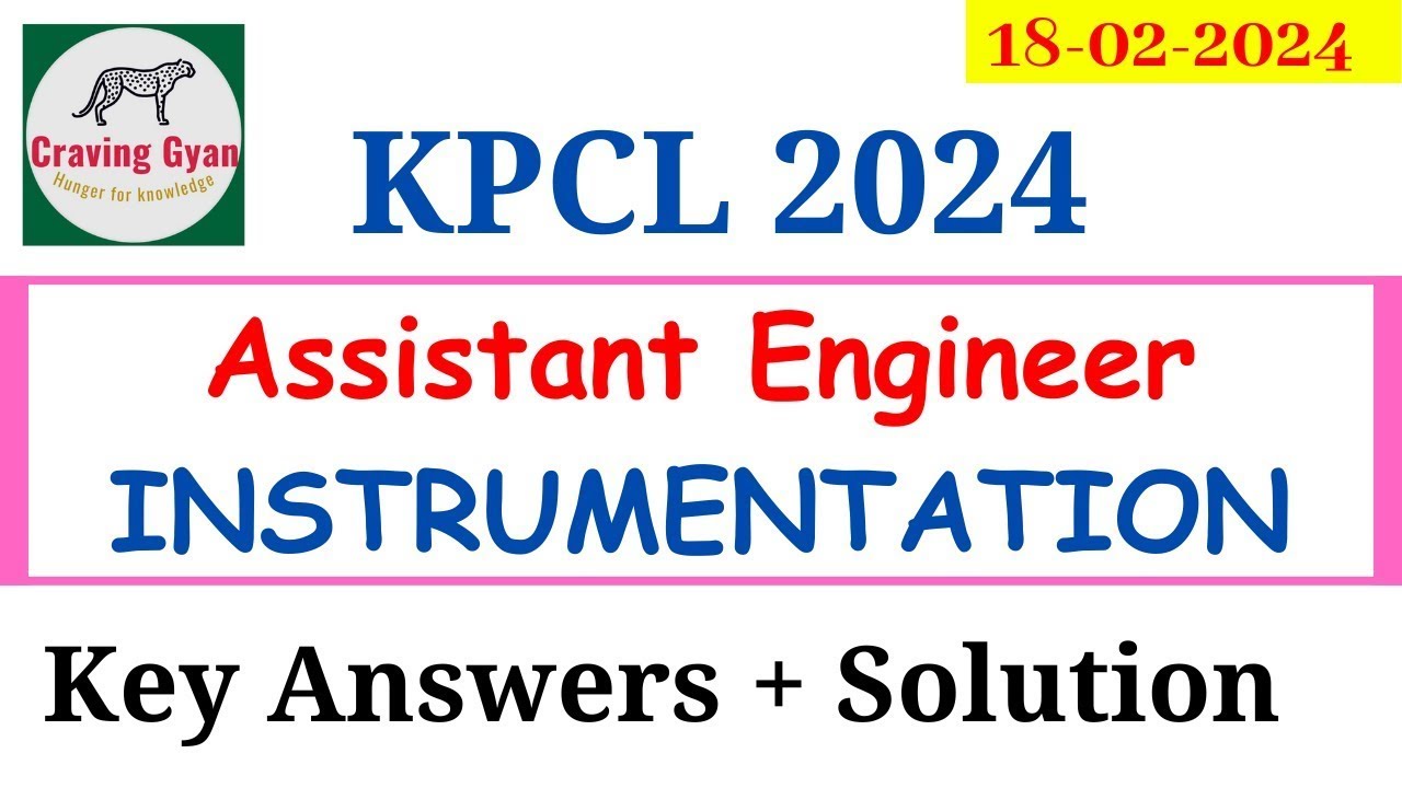 KPCL 2024 AIT Instrumentation Key answers +Solution video | Craving ...