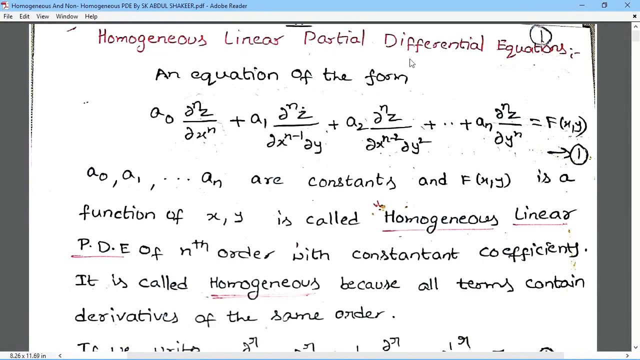 Homogeneous Non Homogeneous Partial Differential Equations By SK homogeneous-non-homogeneous-partial-differential-equations-by-sk
