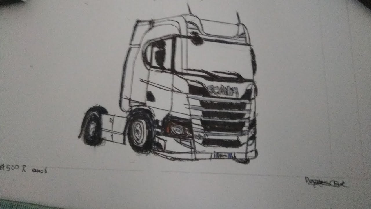 Time lapse création d'un Scania 500 R en dessin ! 🚛🚚 - YouTube