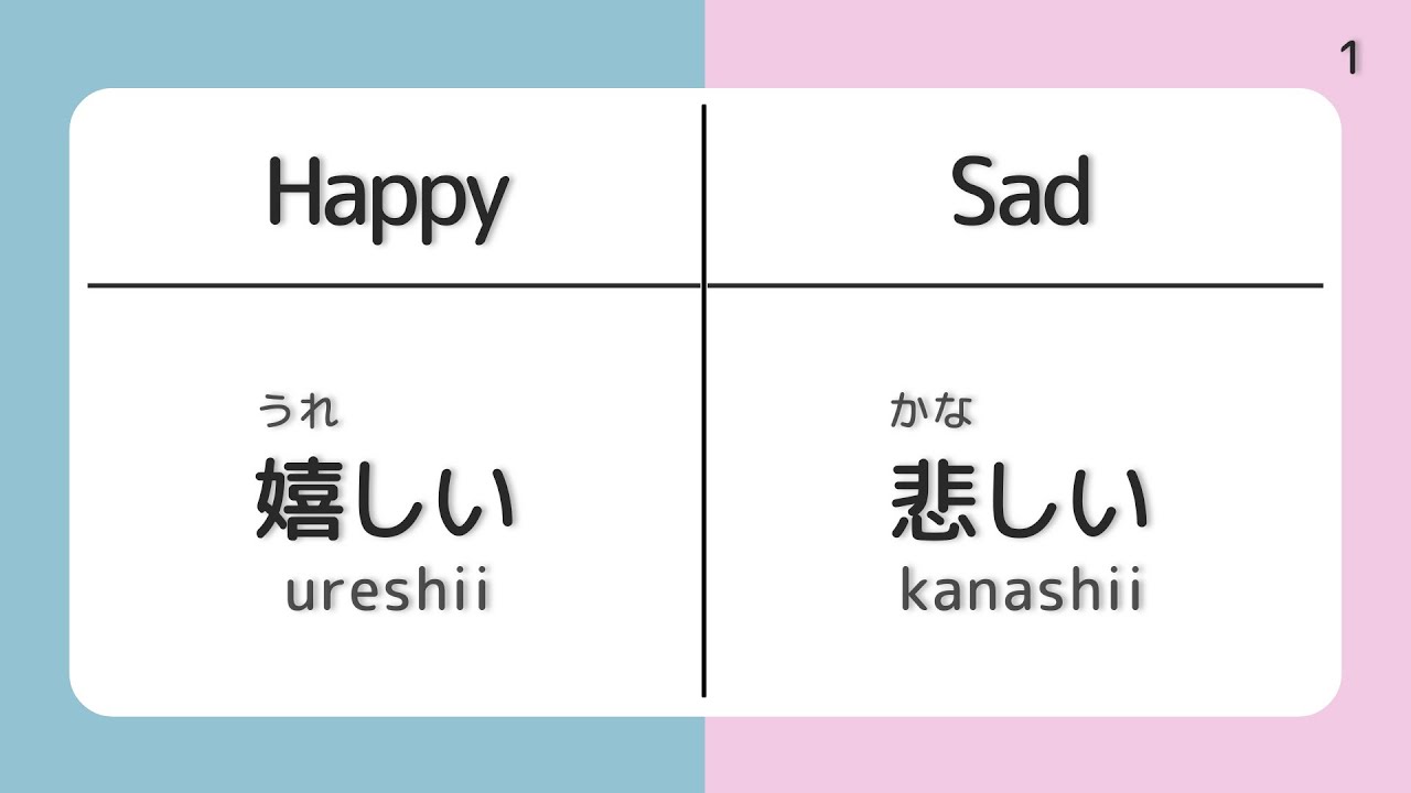 30 Essential Japanese Adjectives & Their Opposites - YouTube
