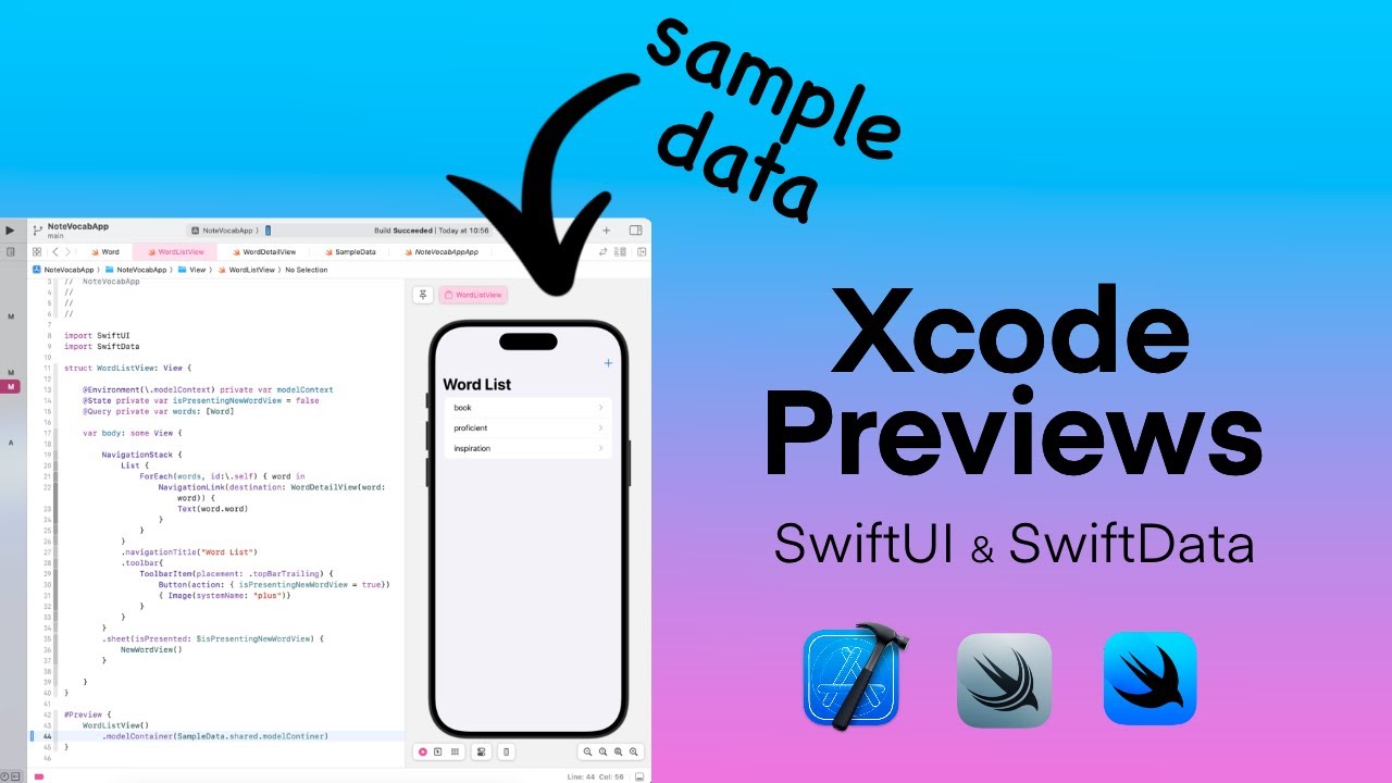 How To Preview Swiftui And Swiftdata App On Xcode Canvas Sample Data 4643