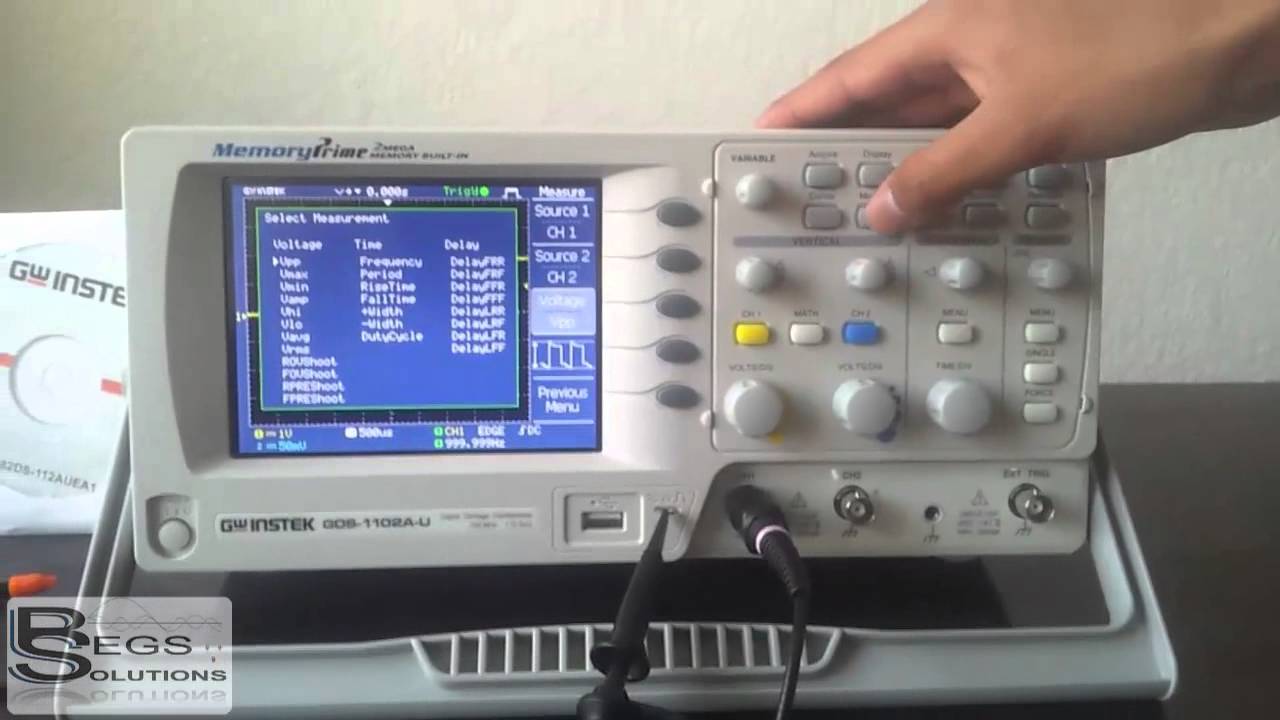 Osciloscopio GDS1102A U - YouTube