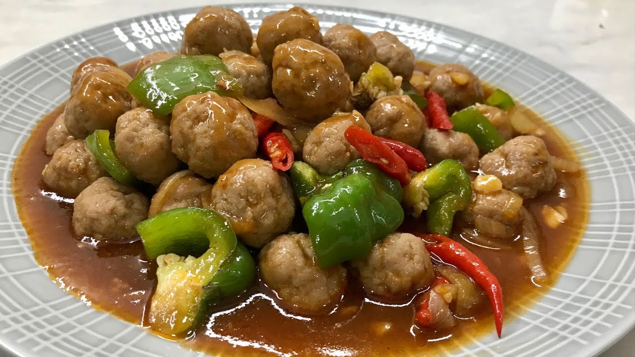 Resep Bola Bola daging Saus Teriyaki ini .. Enak Banget... | Menu Resto ...