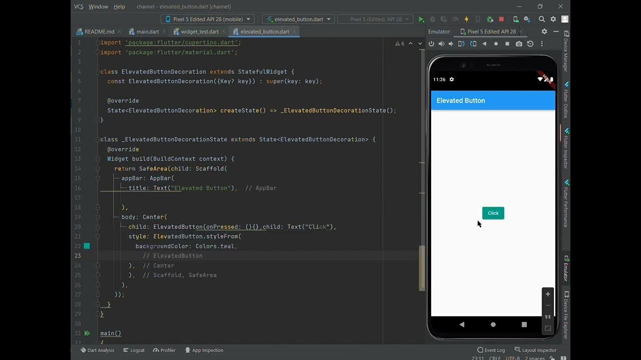 ElevatedButton in Flutter - YouTube