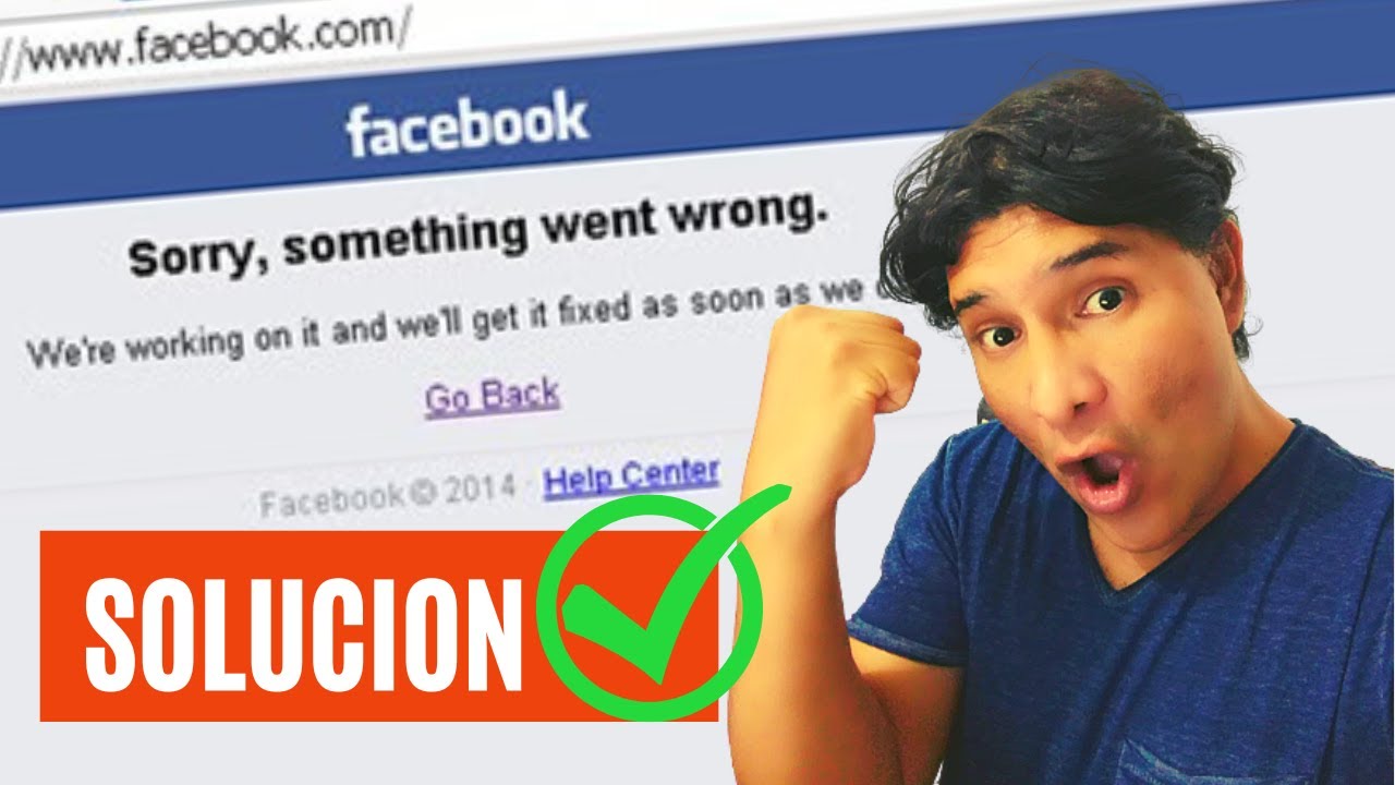 como solucionar error en facebook/error something wrong facebook - YouTube