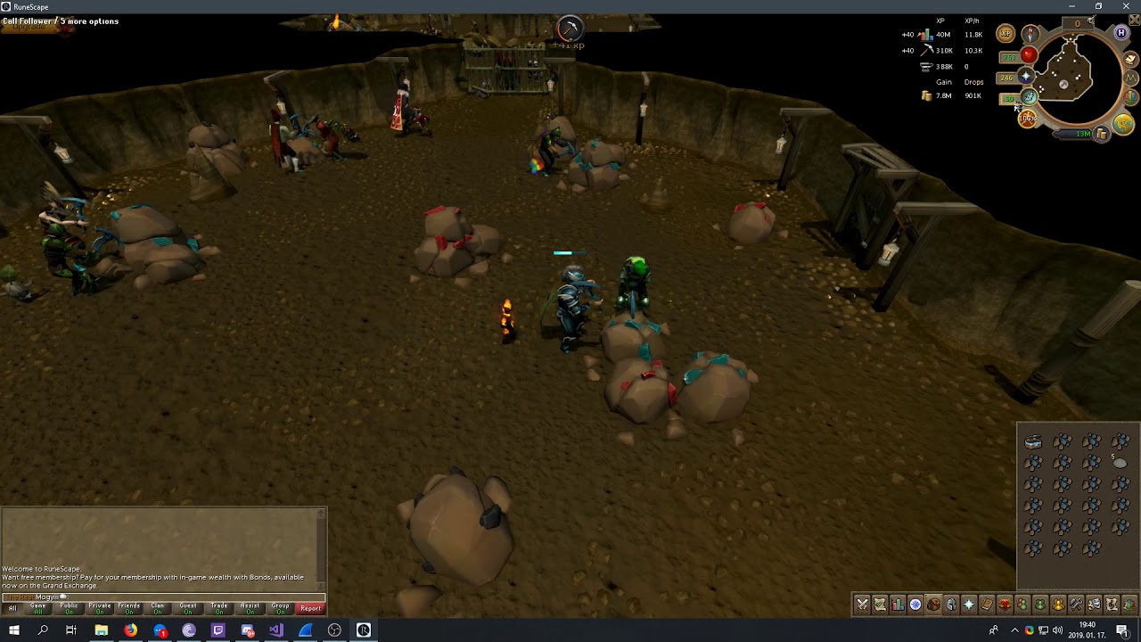 Runescape 3 - Minning Animation Bug - YouTube