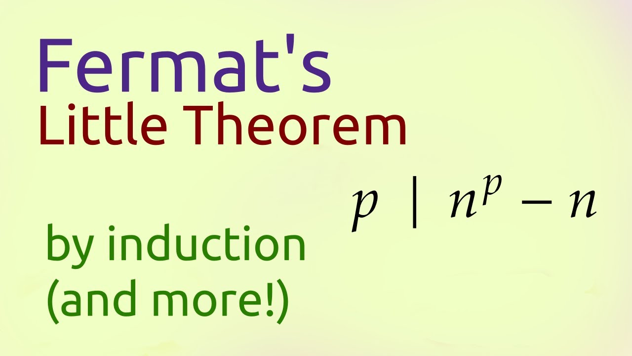 More induction: Fermat's little theorem and other examples. - YouTube