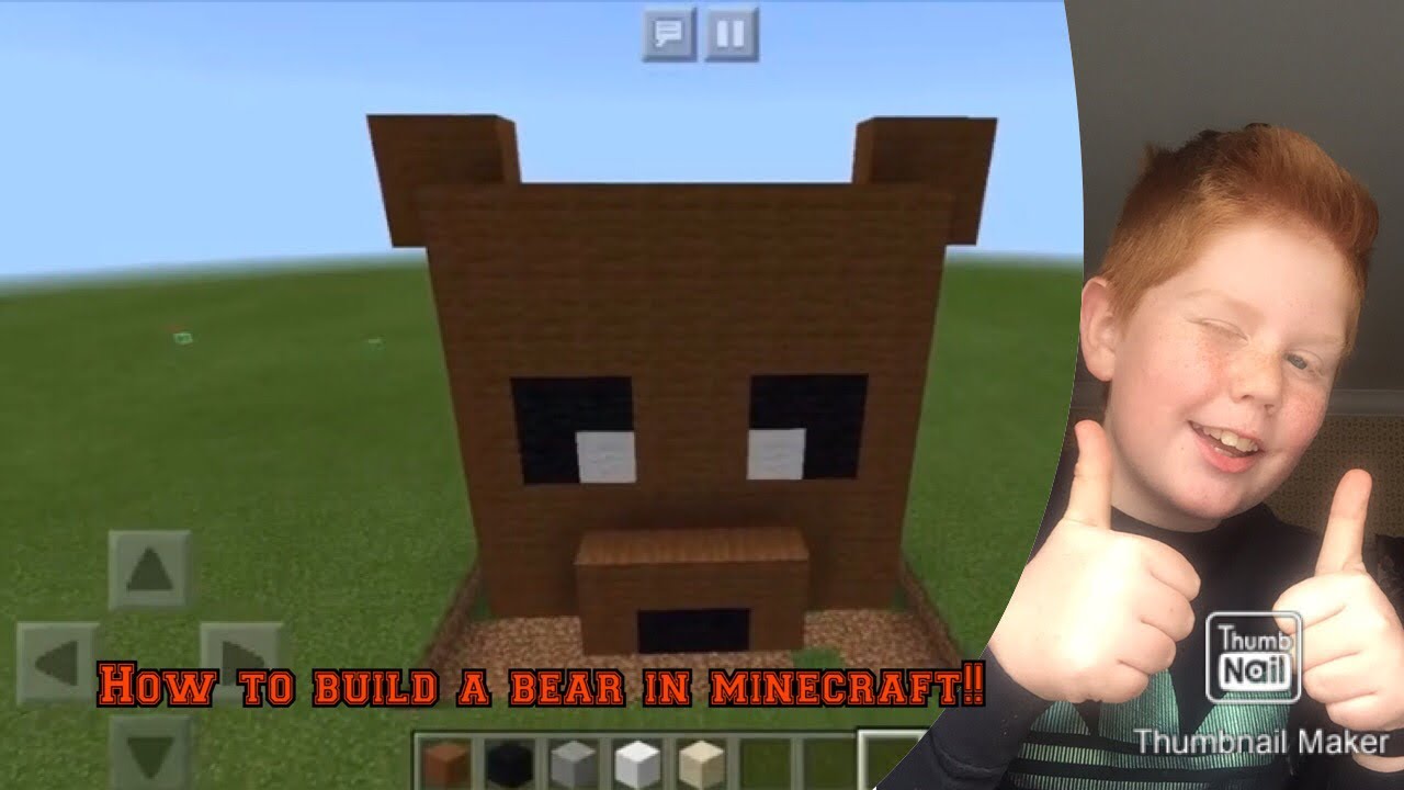HOW TO BUILD A BEAR FACE IN MC!!! - YouTube