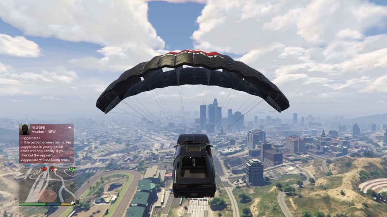 My longest parachute stunt with the Ruiner 2000 (KITT) GTA Online PS4 ...