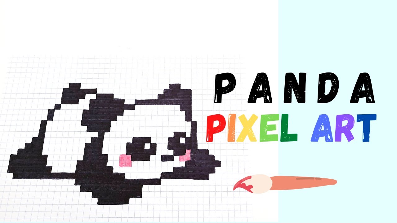How to Draw a PANDA! - Hand Drawn Pixel Art - YouTube