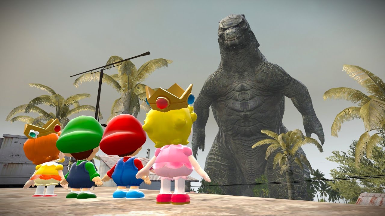 Mario Babies meet Godzilla - YouTube
