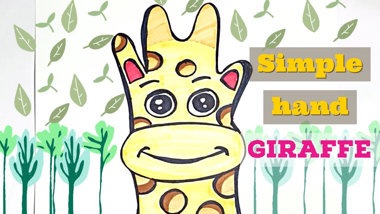 How to Draw Giraffe | Hand Giraffe Art | Hand Art Drawing | Easy ...