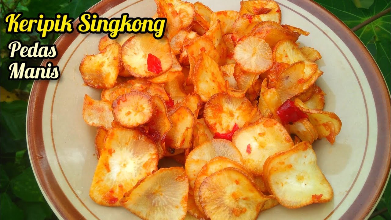 CARA MEMBUAT KERIPIK SINGKONG PEDAS MANIS - YouTube