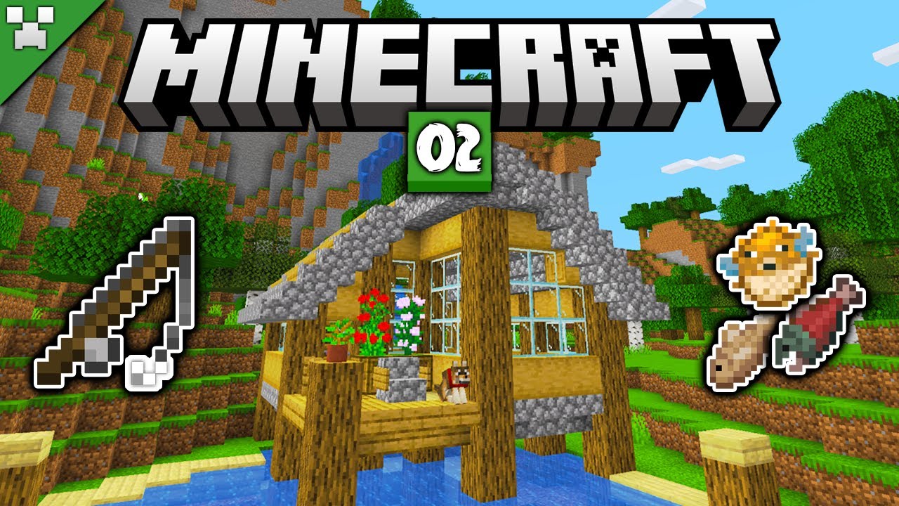 Building a FISHING SHACK! | Python's World (Minecraft Survival Let's ...