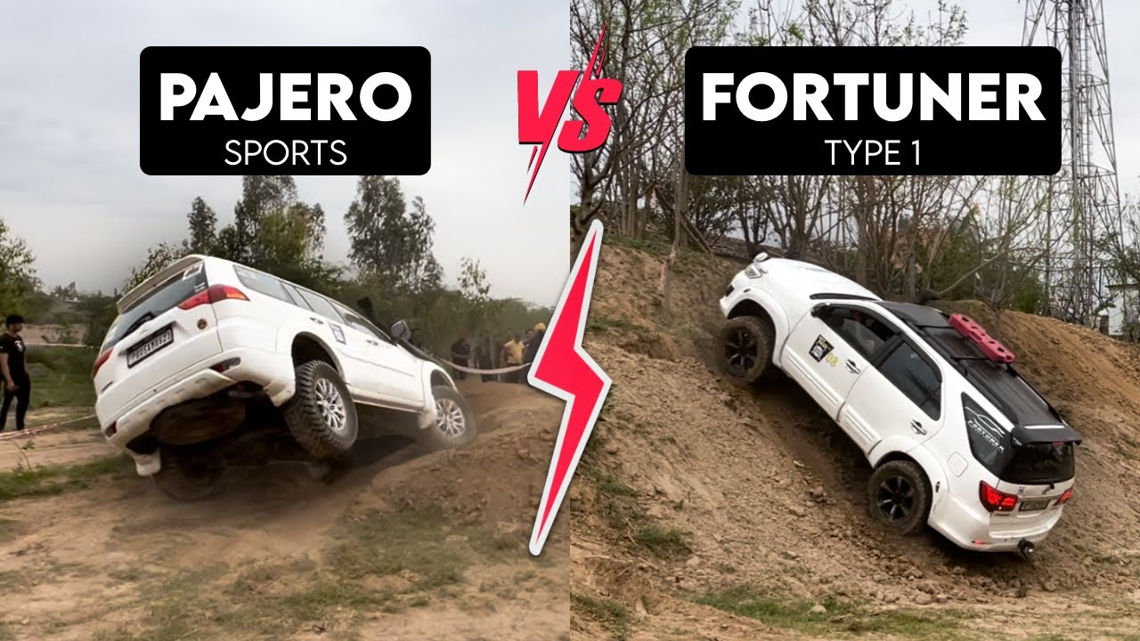 Fortuner VS Pajero Sports | OffRoad Performance Comparison | 4WD 4x4 ...