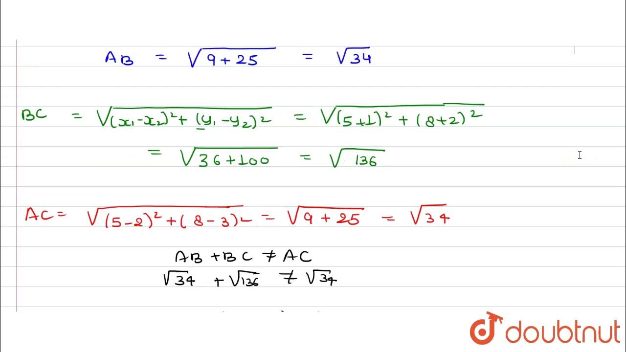 Use determinants to show that the following points are collinear. - YouTube