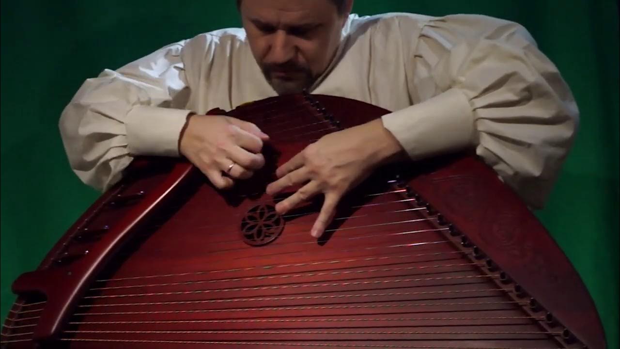 Гусли. Шлемовидные гусли 27 струн с двухуровневой педалью. - YouTube