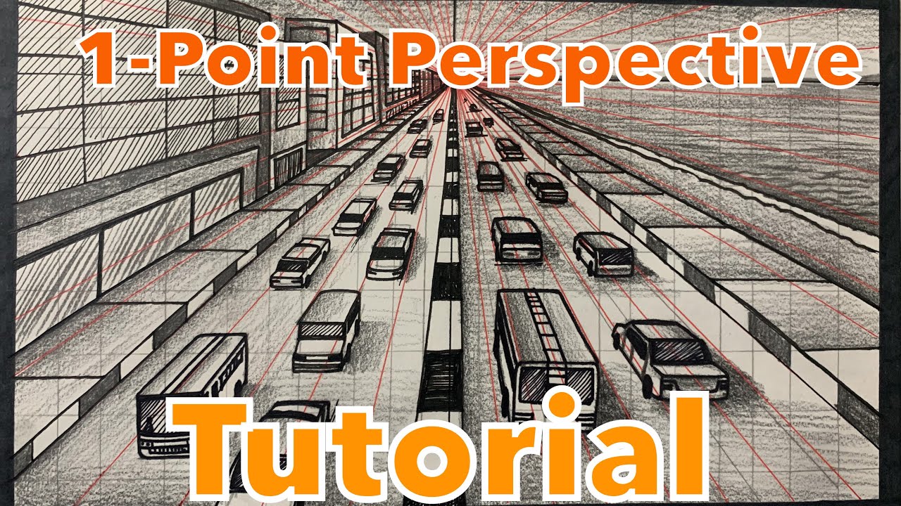 1-Point Perspective for Beginners |Bird eye view | Tutorial - YouTube