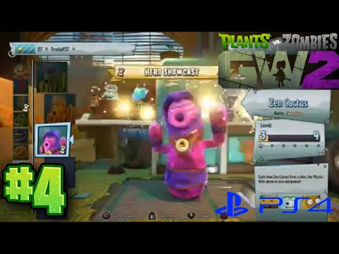 Plants vs zombies GW2 PS4- Zen cactus hero showcase-garden ops #4 - YouTube