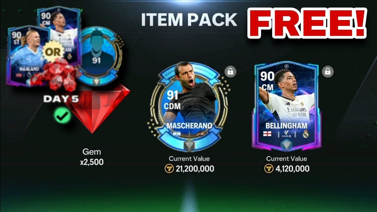 CLAIM 90 OVR JUDE BELLINGHAM FREE! Login Rewards: Day 5 gift package ...