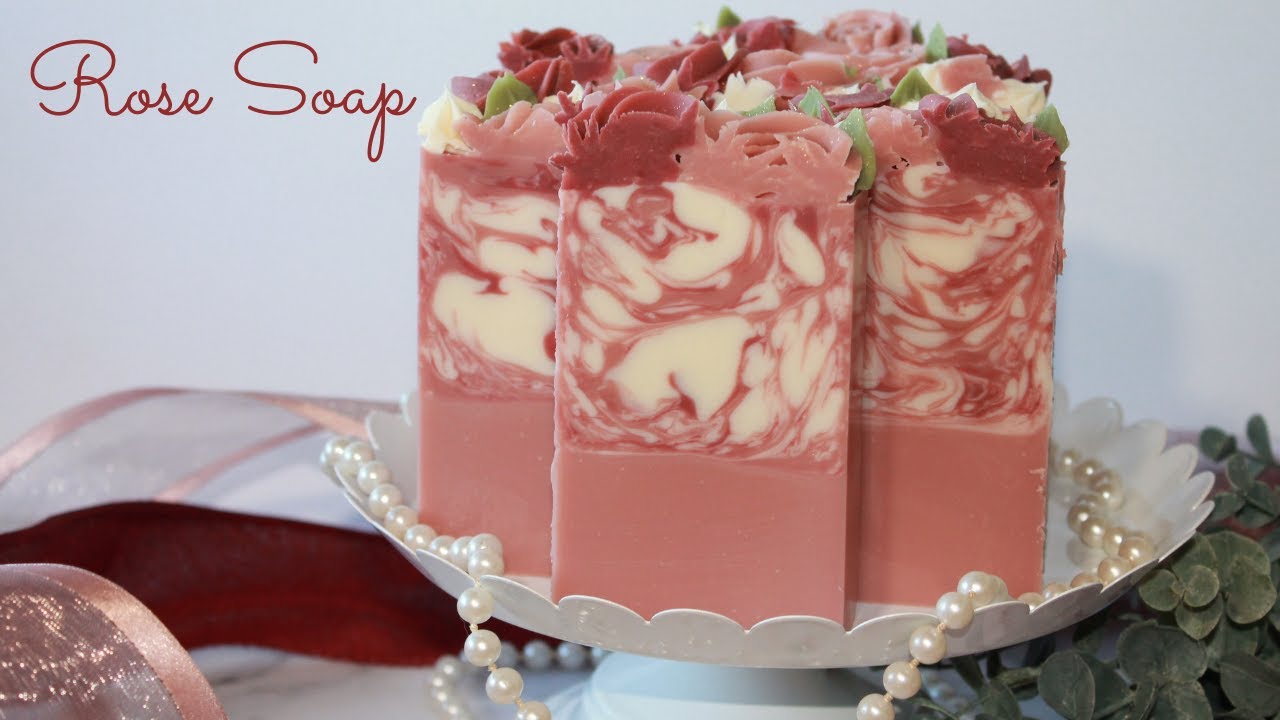How to make Rose cold process soap. - YouTube