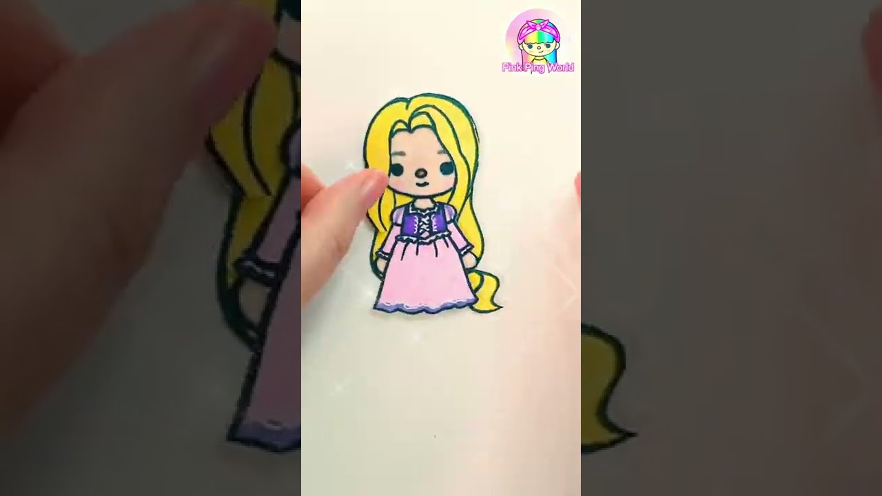 Disney Rapunzel in Toca life world DIY Toca Boca paper crafts #shorts ...