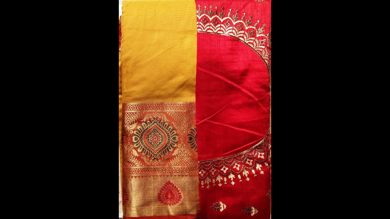 BNARSI SARI DESIGN//NEW BNARSI SARI IDEA//NEW COLAR COMBINATION SARI ...