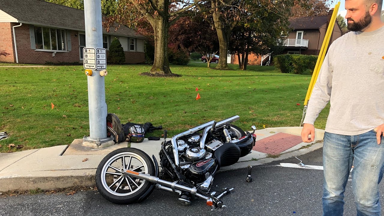 Dump truck runs over our Bike. - YouTube