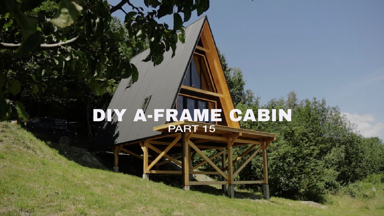 DIY A-frame cabin. Part 15. Terraces and gutters. - YouTube