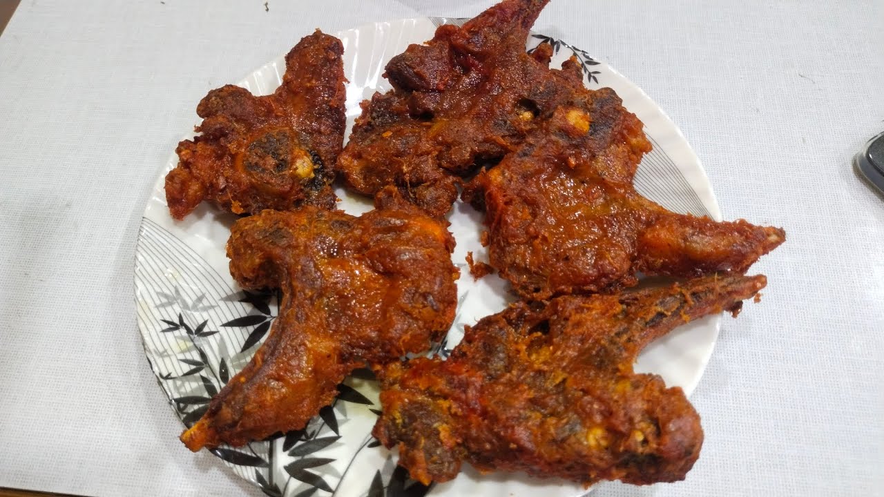 How to make mutton chaap fry ? Mutton chaap fry recipe - YouTube