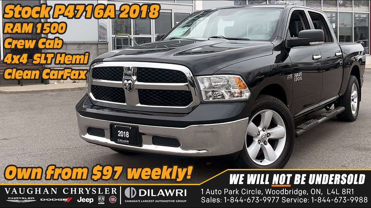2018 RAM 1500 Crew Cab 4x4 SLT Hemi Clean CarFax Own from $97 wkly at ...