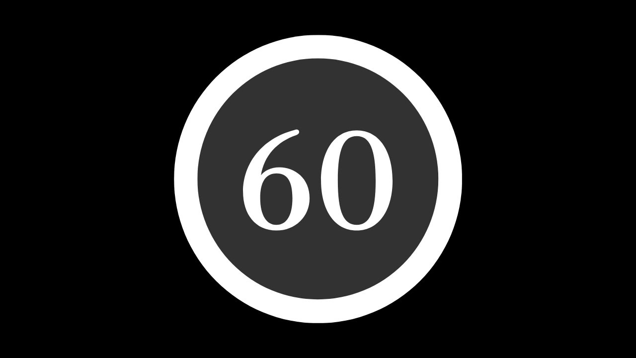 60 Seconds Countdown Without Music Without Alarm | 1 Minute Countdown No Sound - YouTube