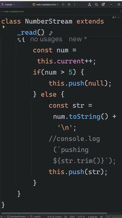 Implement NodeJS readable stream and cosume it in Nodejs Environment - YouTube