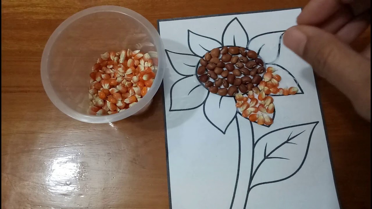 ART 16 - MEMBUAT KOLASE BUNGA MATAHARI - YouTube