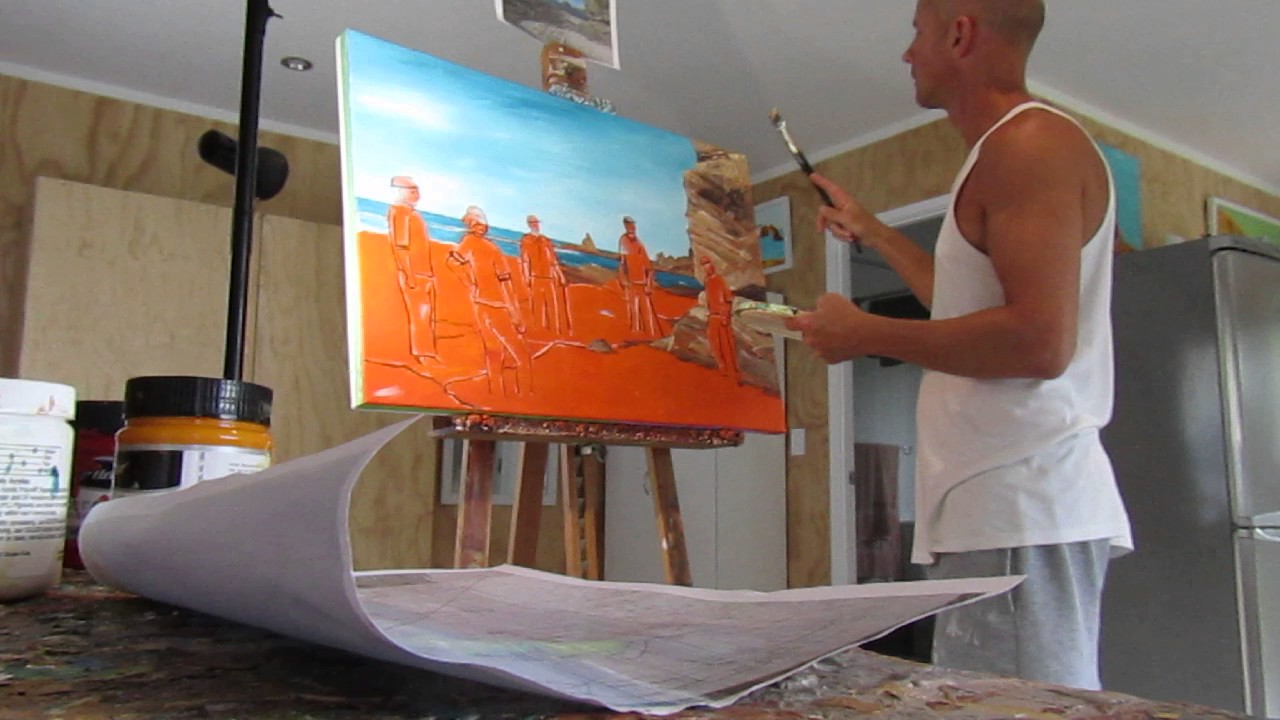 Bryce Brown painting Otarawairere - YouTube
