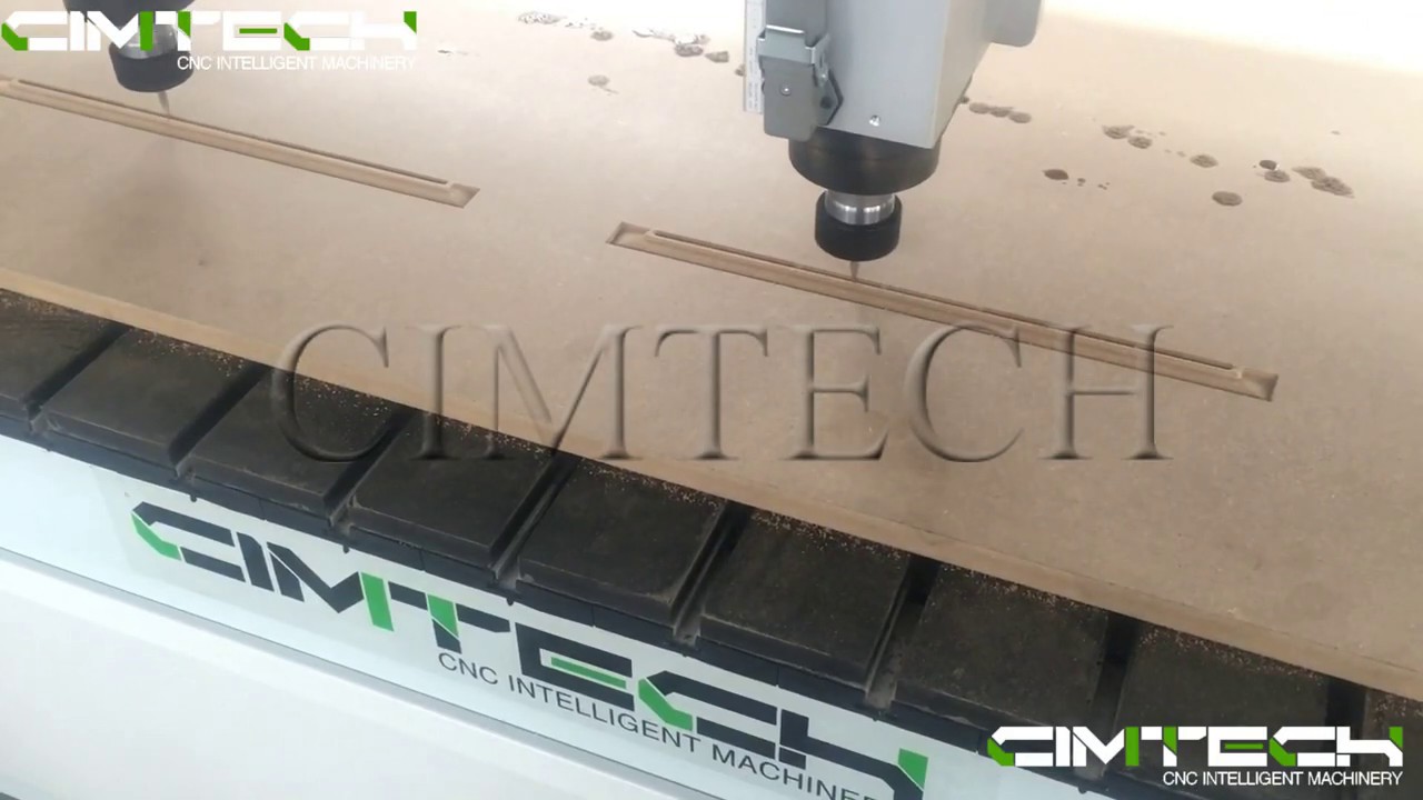 CNC router carving on wooden MDF - YouTube