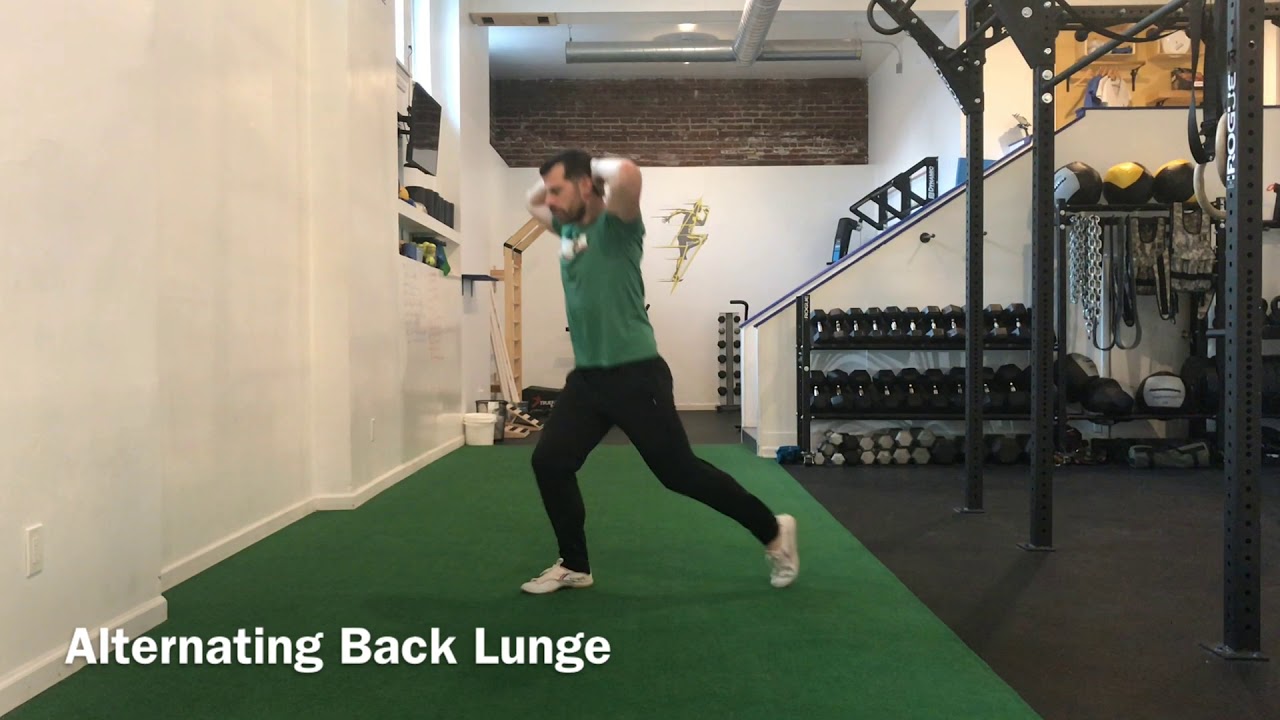 Alternating Back Lunge - YouTube