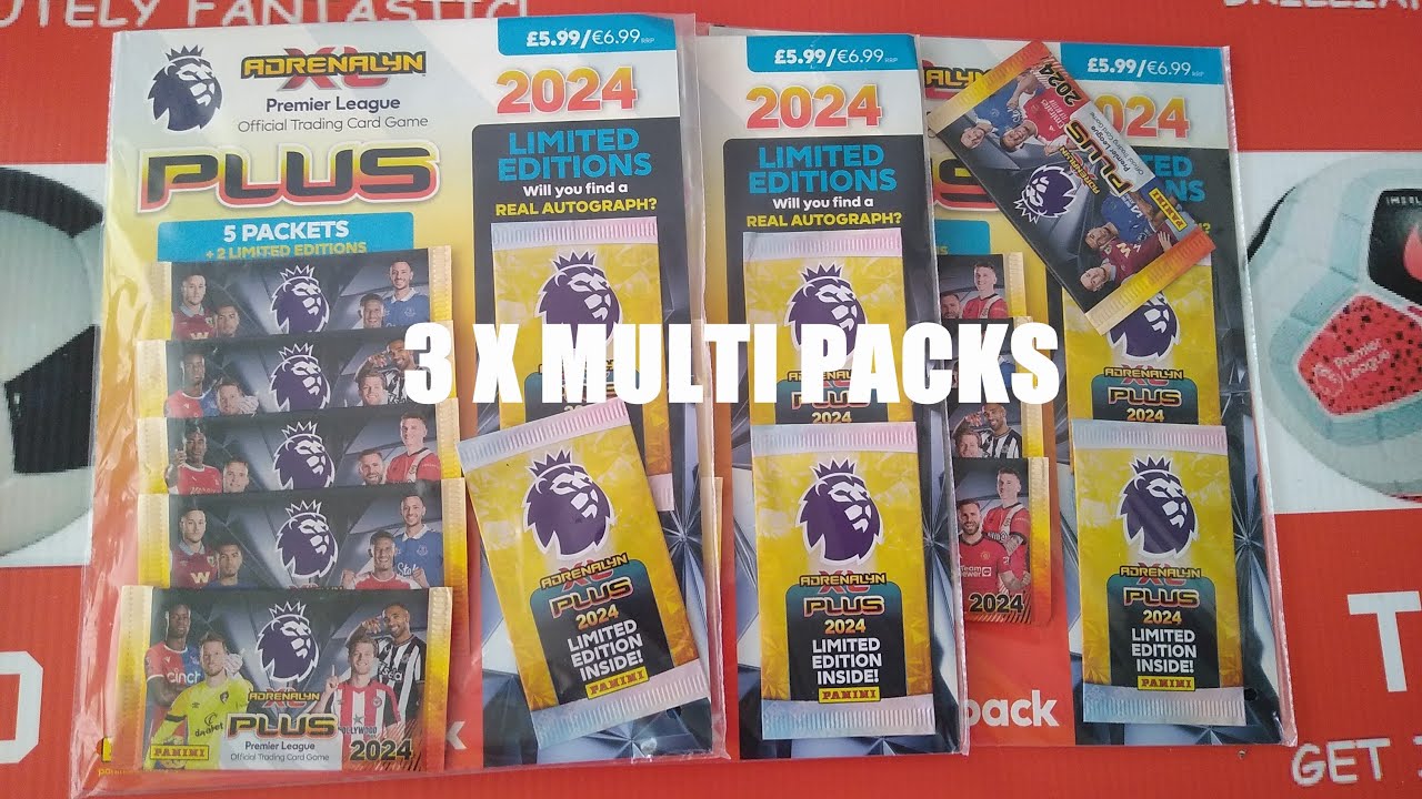 **AUTO PULL** PANINI AXL PREMIER LEAGUE PLUS 2324 **3 MULTI PACKS ...