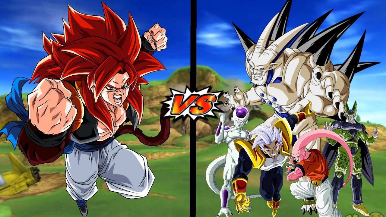 Gogeta SSj4(Red Potara) VS Ultimate Villans (Red Potara) | Dragon Ball ...