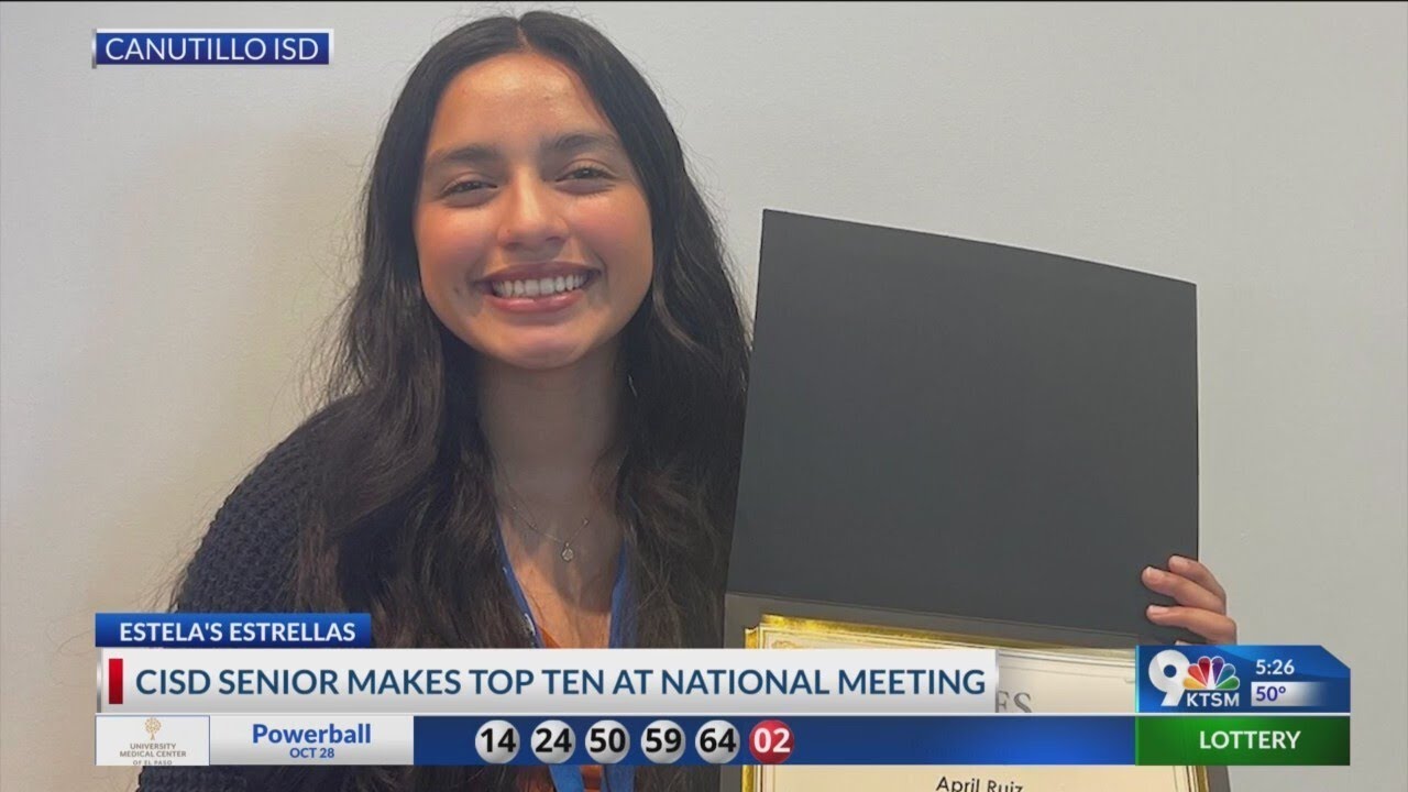 CISD Senior April Ruiz makes top ten at national meeting - YouTube