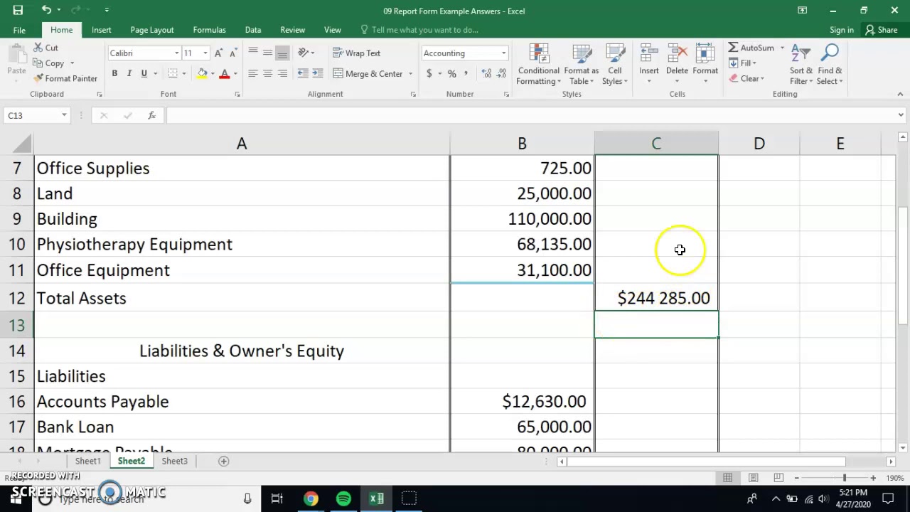 Report Form Balance Sheet YouTube Report Form Balance Sheet YouTube
